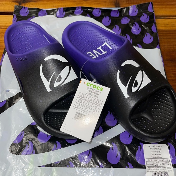 CROCS | Shoes | Crocs X Taco Bell Mellow Slides Limited Edition | Poshmark